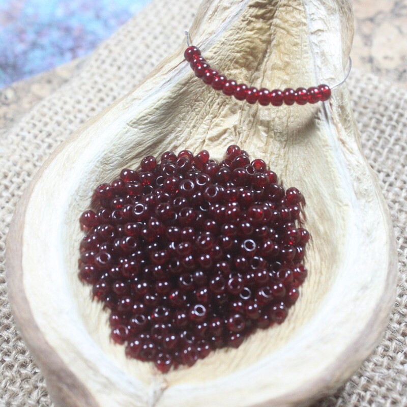 Red Seed Bead - Etsy