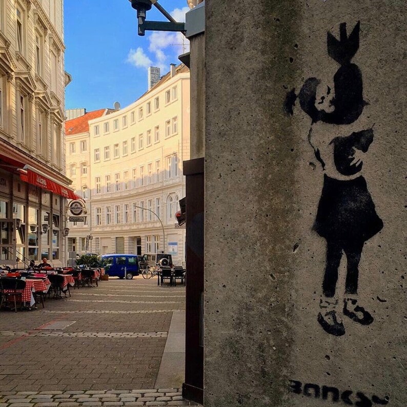 Banksy Bomb Girl Bomb Hugger Sculpture - Etsy