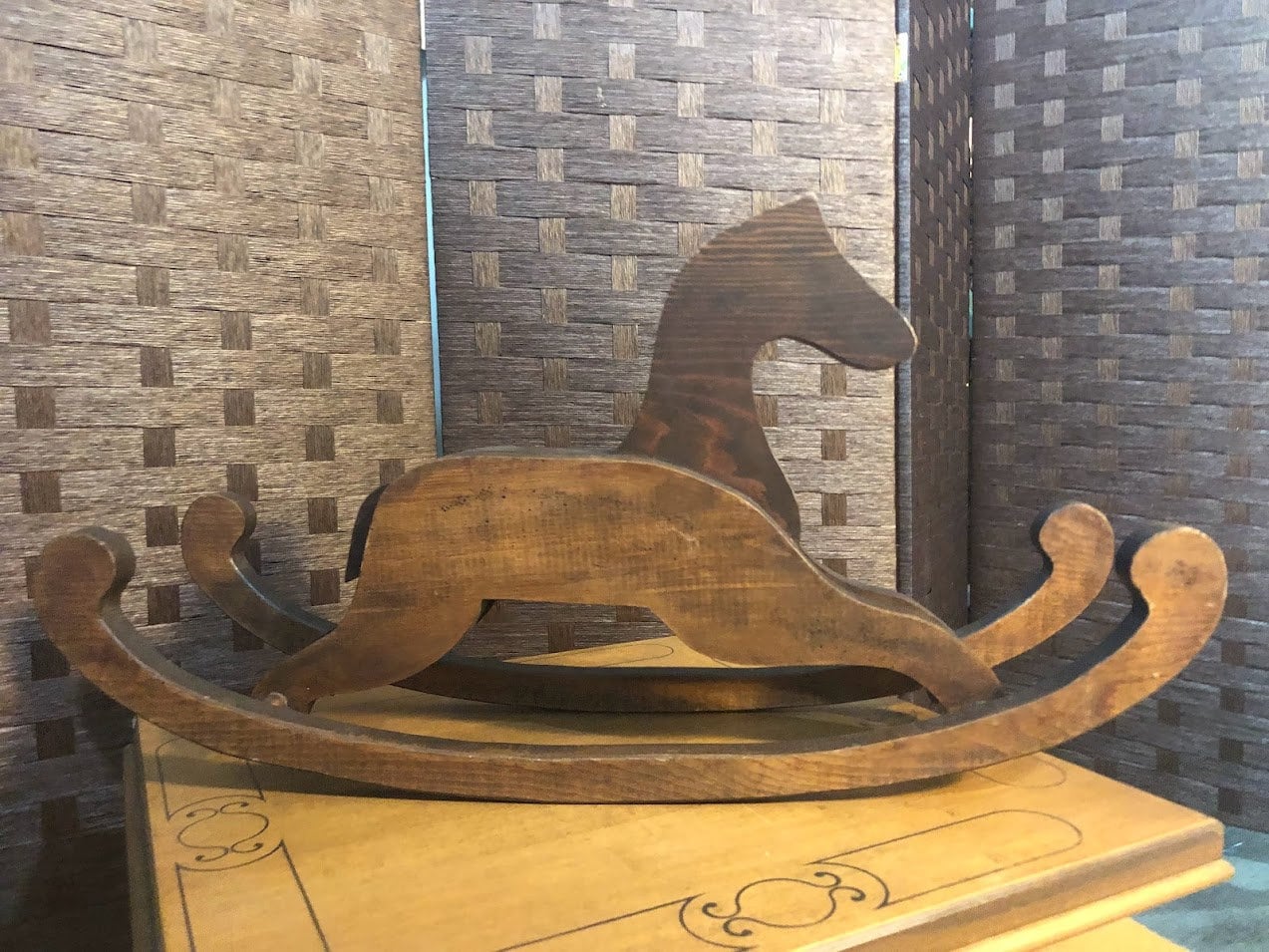 Vintage Handmade Solid Wood Rocking Horse - Etsy