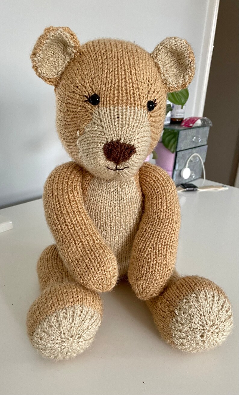 Hand Knitted Teddy Bear - Etsy
