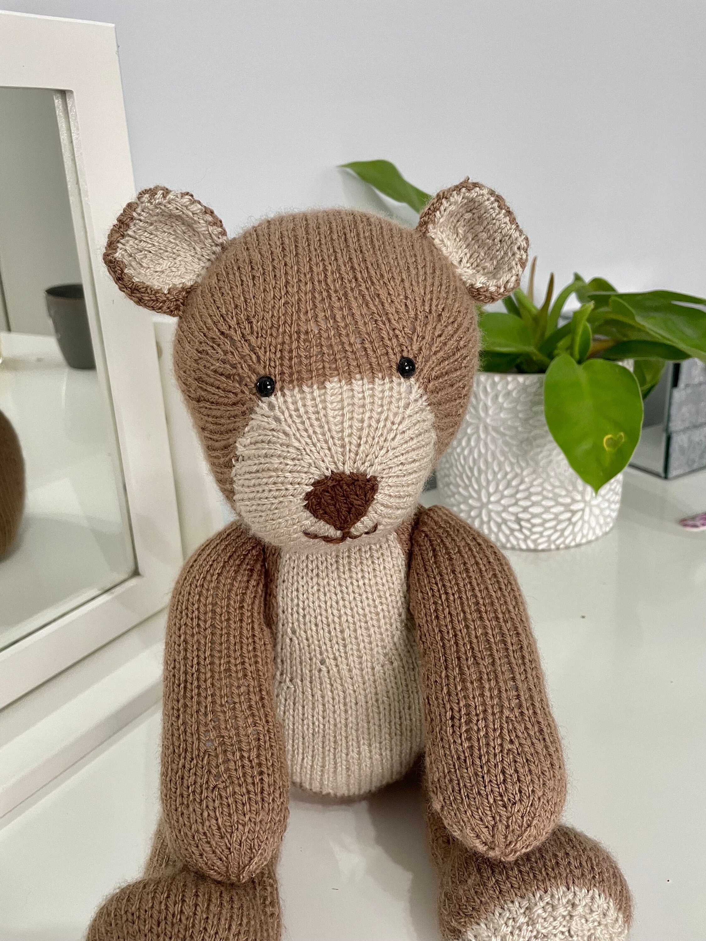 Hand Knitted Teddy Bear - Etsy