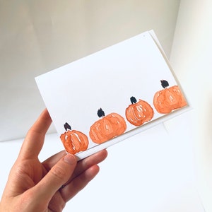Handmade Pumpkin Stationery Set, Fall Pumpkin Teacher Notepad, Stickers ...