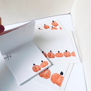 Handmade Personalized Notepad, Fall Pumpkin Teacher Notepad, Custom Memo Pad, Personalized Cute ...