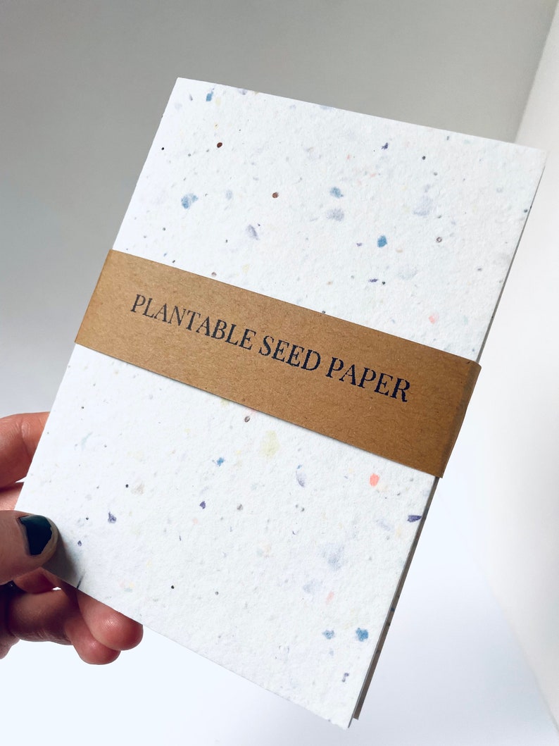 Mini Confetti Seed Paper Notebook: Handmade Plantable Stationery - Etsy