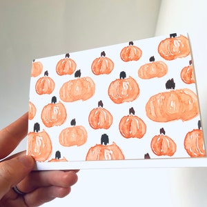 Handmade Pumpkin Stationery Set, Fall Pumpkin Teacher Notepad, Stickers ...