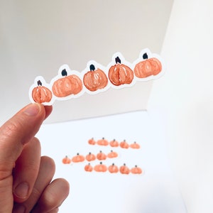 Handmade Pumpkin Stationery Set, Fall Pumpkin Teacher Notepad, Stickers ...