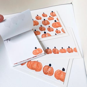 Handmade Personalized Notepad, Fall Pumpkin Teacher Notepad, Custom ...