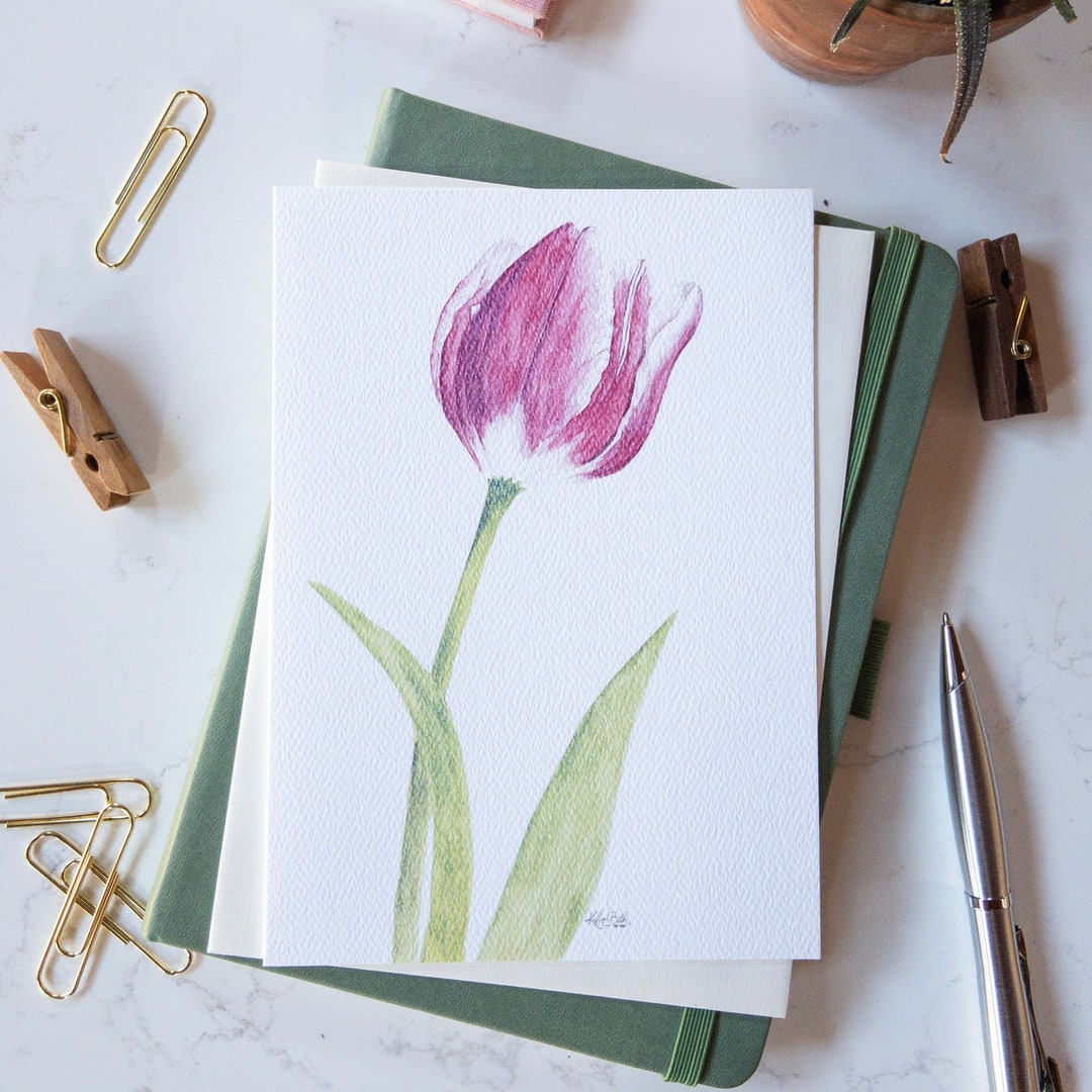 Tulip Card | Mother's Day Card | Spring Card | Spring Birthday | Any ...