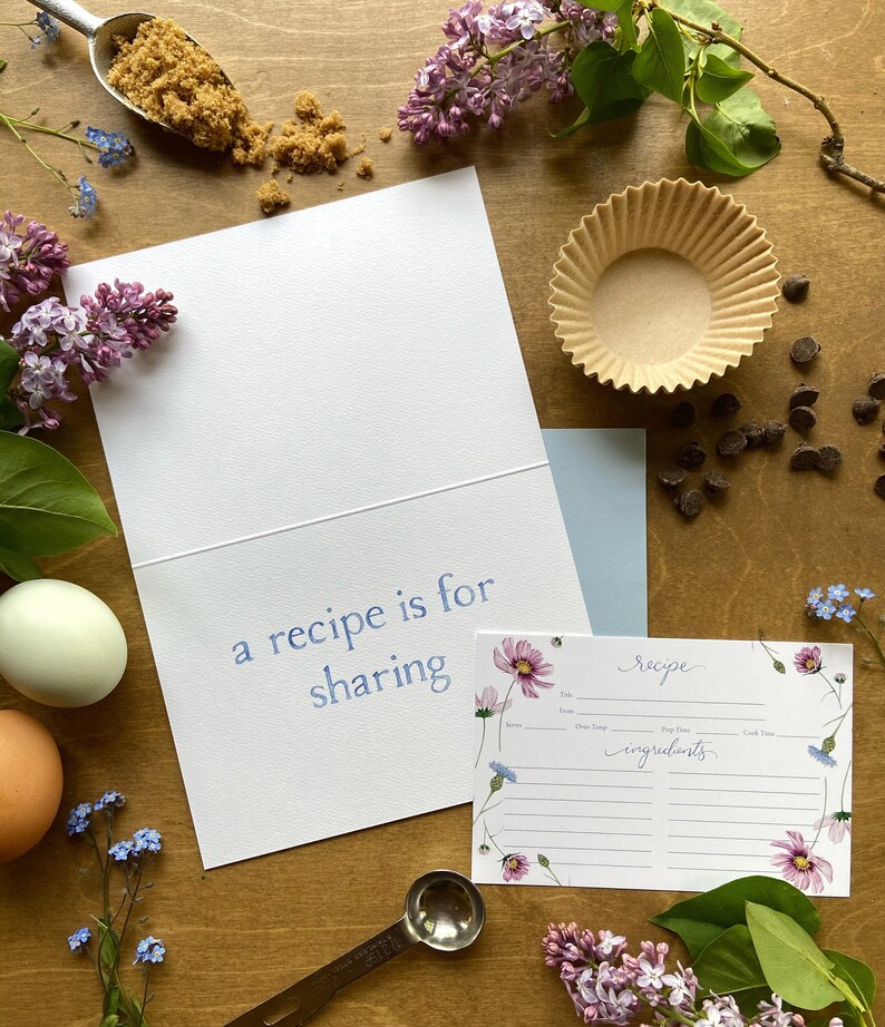 Recipe Sharing Card Set Recipe Card Gift Foodie Gift Gift for Baker ...