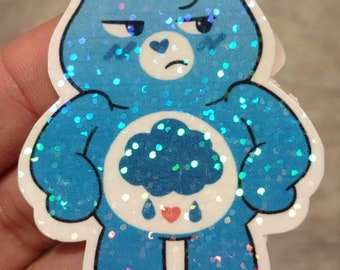 Grumpy Bear Sticker - Etsy
