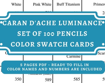 120 Colors 1 Page DIY Blank Color Chart /swatch Sheet - Etsy Canada