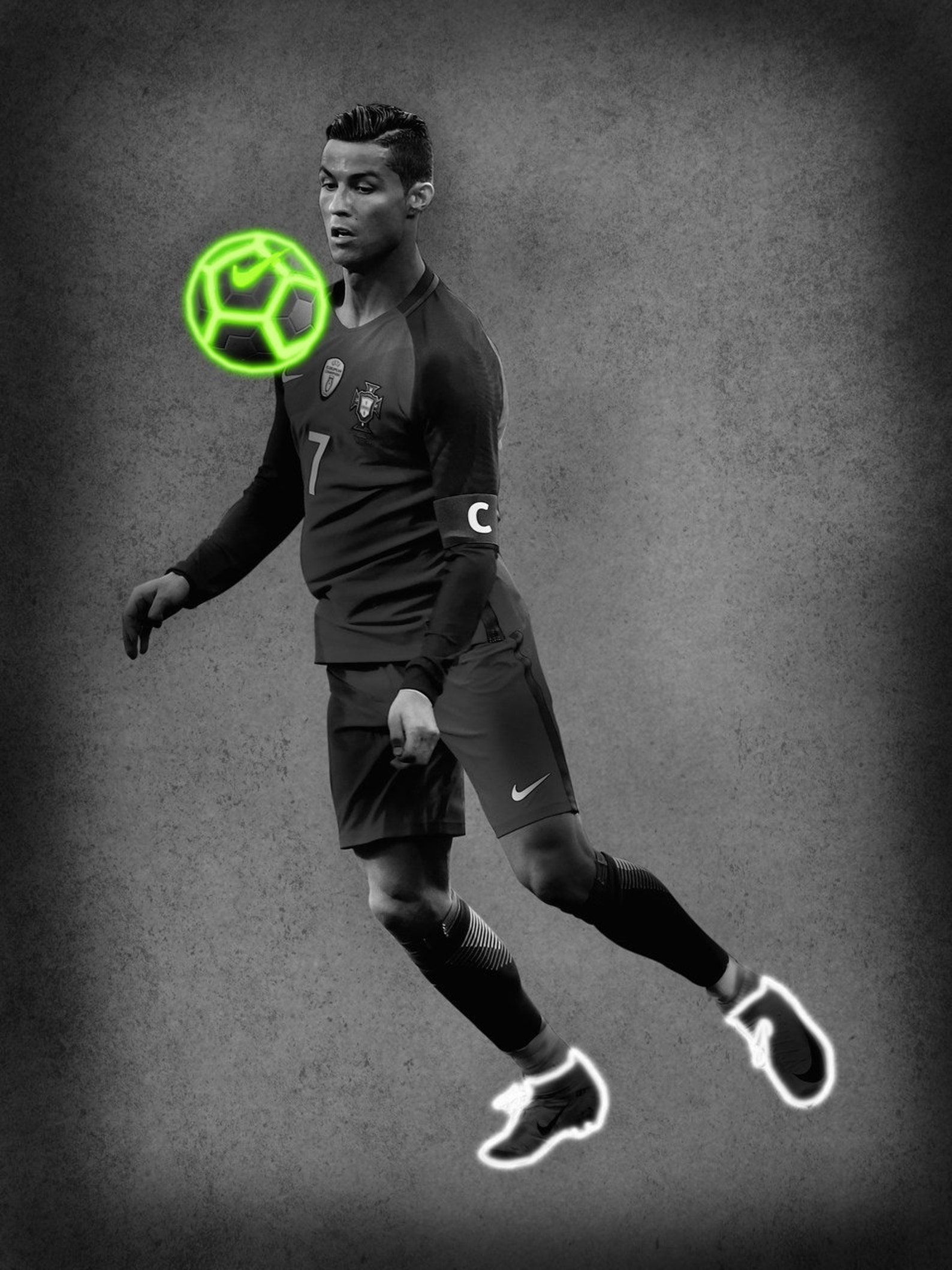 CR7 POSTER, CRISTIANO Ronaldo Poster, Glowing Football Prints ...