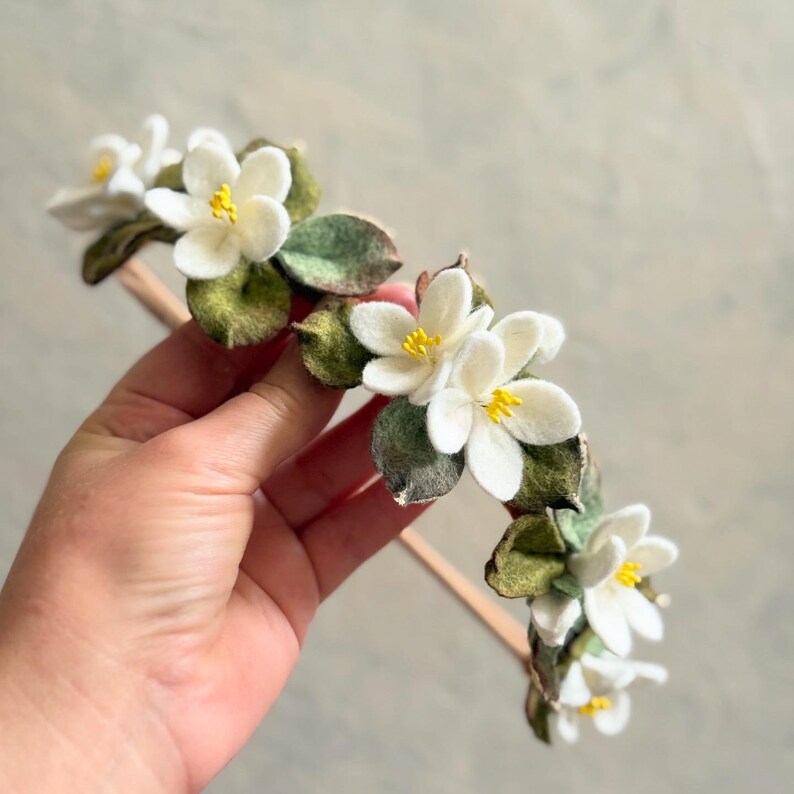Adornos de fieltro, diadema de flor de mandarina, accesorio de Año ...