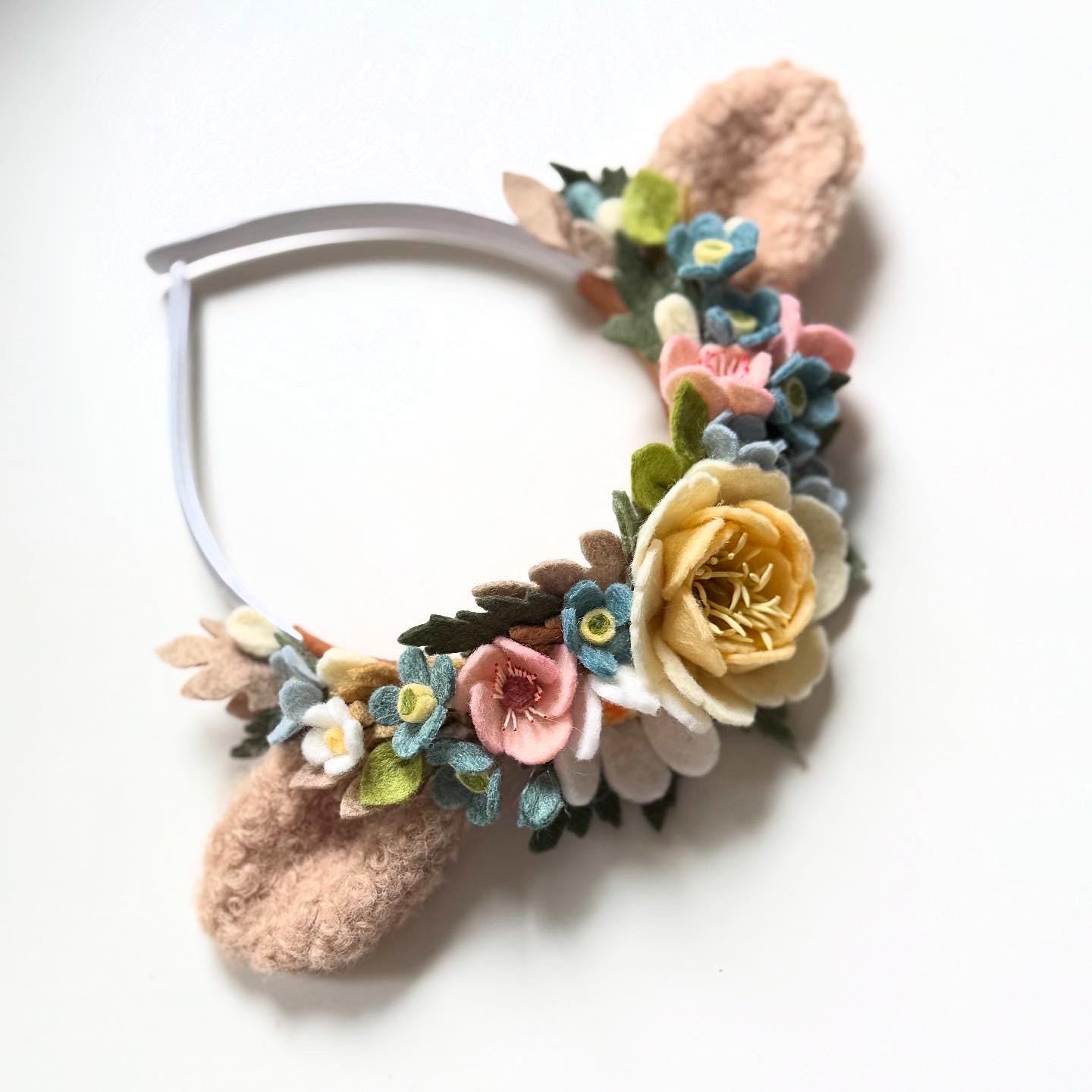 Sheep Lamb Flower Crown, Woodland Sheep Headband - Lamb Fawn Ears ...