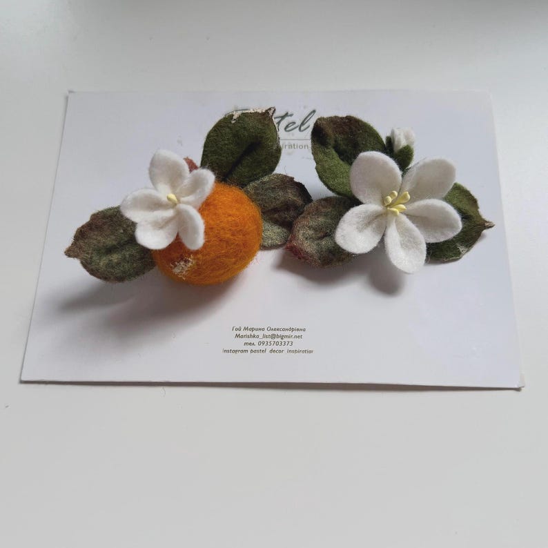 Adornos de fieltro, diadema de flor de mandarina, accesorio de Año ...