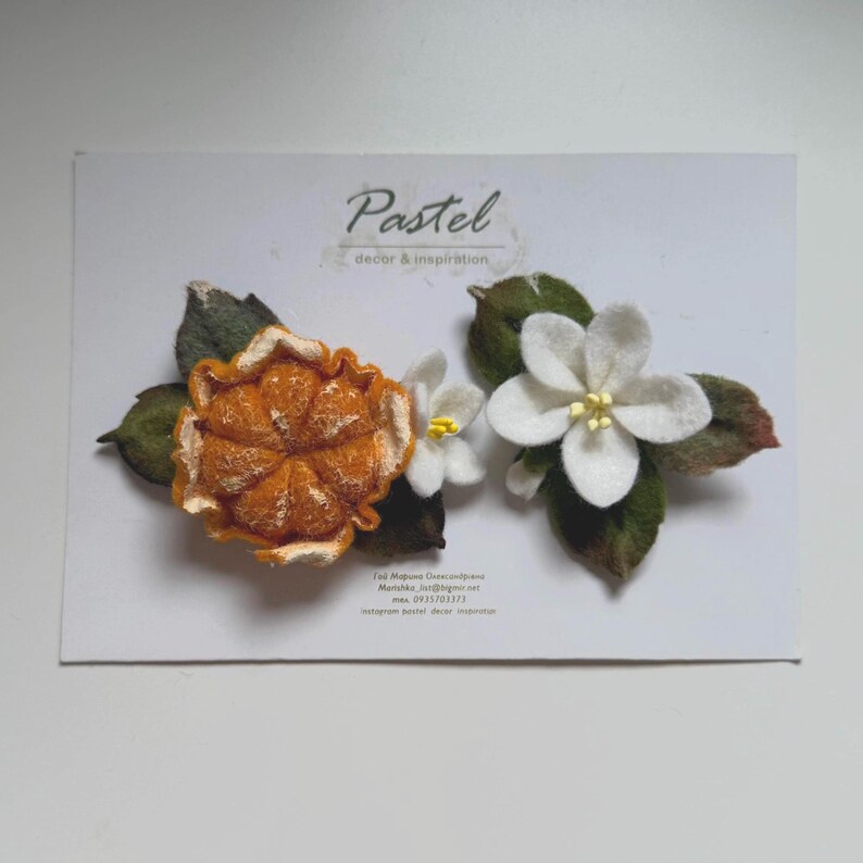 Adornos de fieltro, diadema de flor de mandarina, accesorio de Año ...