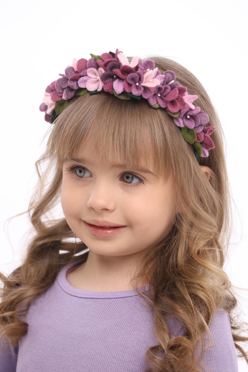 Felt Lilac Flower Headband: Baby Girl Easter Crown - Etsy