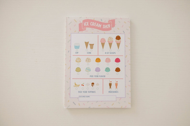 Pretend Play Notepads: Kids' Market, Bakery, Pet Adoption (50 Sheets ...