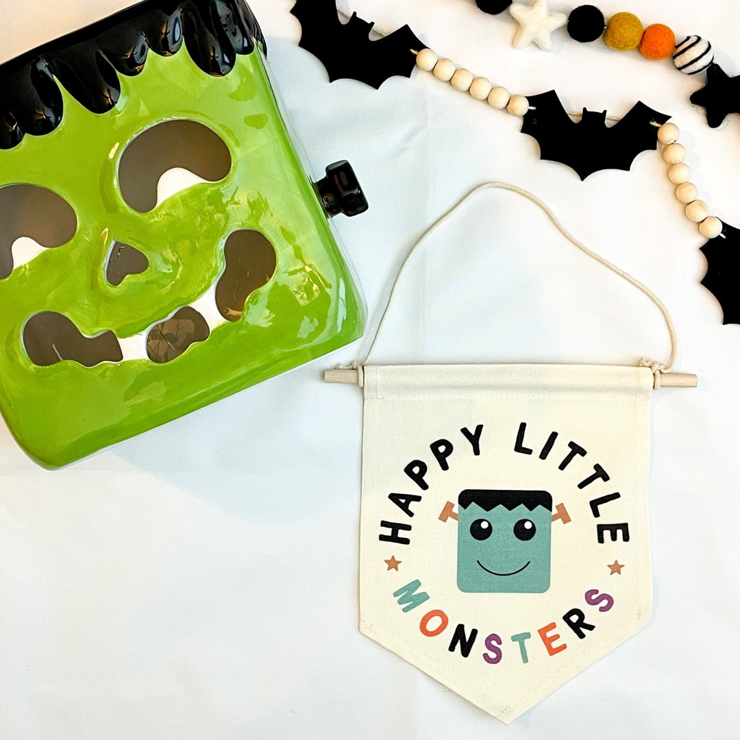 Happy Little Monsters Mini Pennant Banner - Etsy