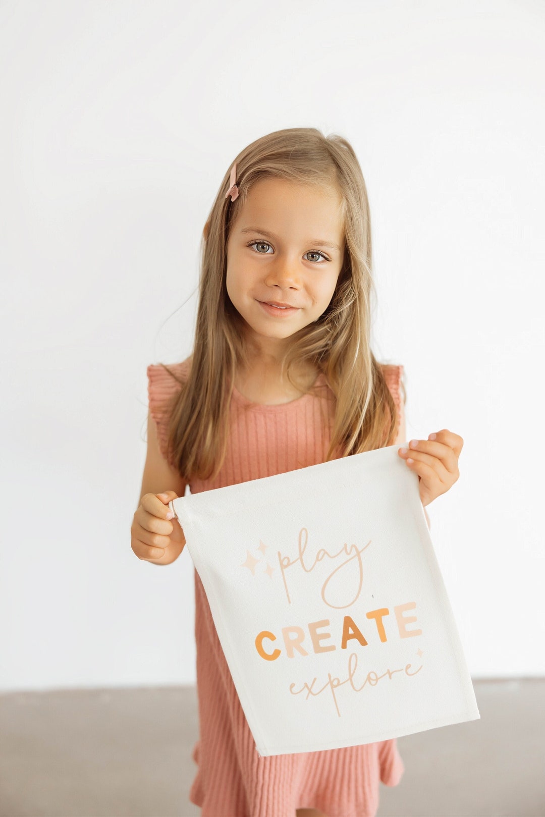 Play, Create, Explore Mini Pennant Banner - Etsy