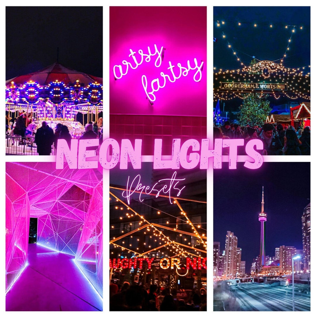 5 Lightroom Presets Mobile Neon Lights - Etsy