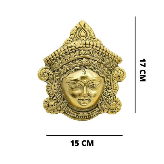 Art & Collectibles Figurines Brass Goddess maa durga maa divine face ...