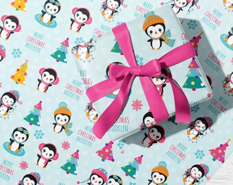 Penguin Wrapping Paper - Etsy