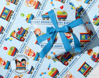 Wrapping Paper Train - Etsy