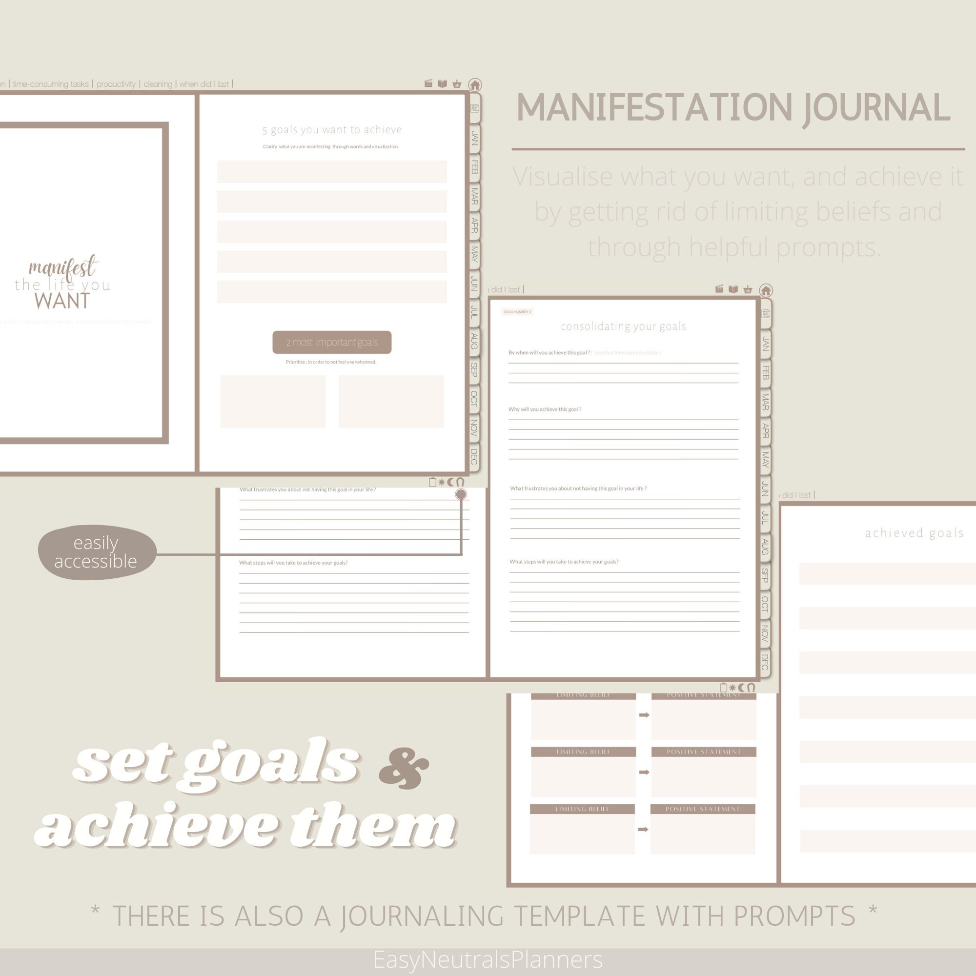 Ultimate UNDATED Any Year Digital Planner Monthly Weekly - Etsy