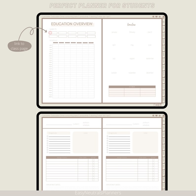 Ultimate UNDATED Any Year Digital Planner Monthly Weekly - Etsy