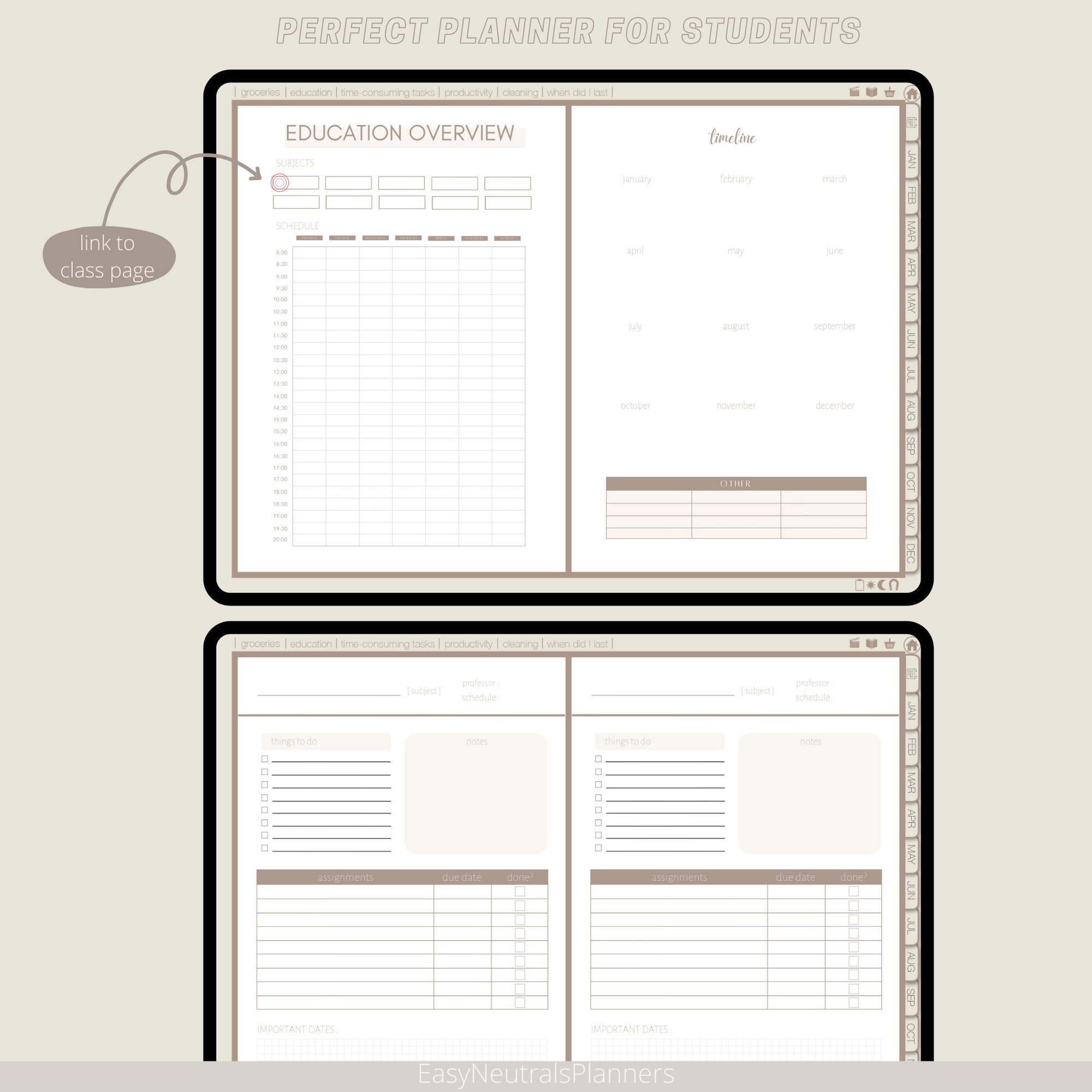 Ultimate UNDATED Any Year Digital Planner Monthly Weekly - Etsy