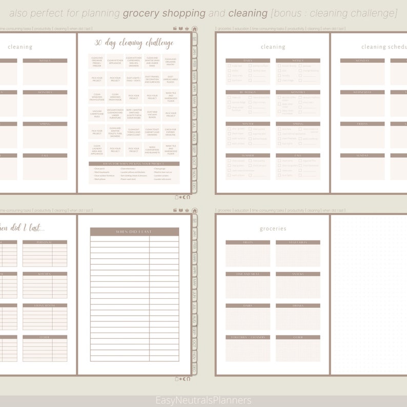 Ultimate UNDATED Any Year Digital Planner Monthly Weekly - Etsy