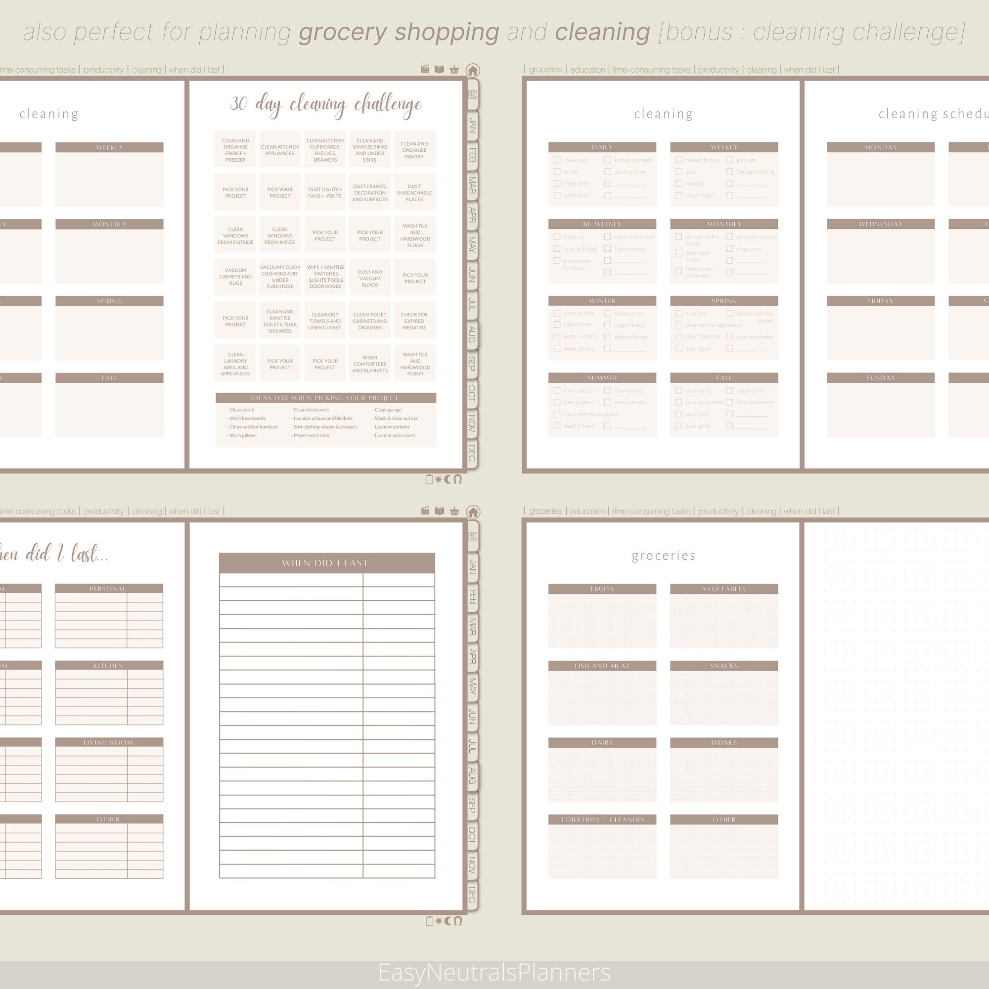 Ultimate UNDATED Any Year Digital Planner Monthly Weekly - Etsy