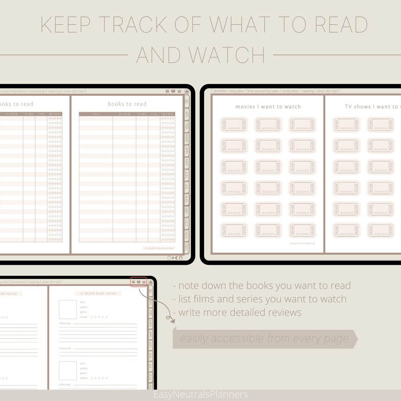 Ultimate UNDATED Any Year Digital Planner Monthly Weekly - Etsy