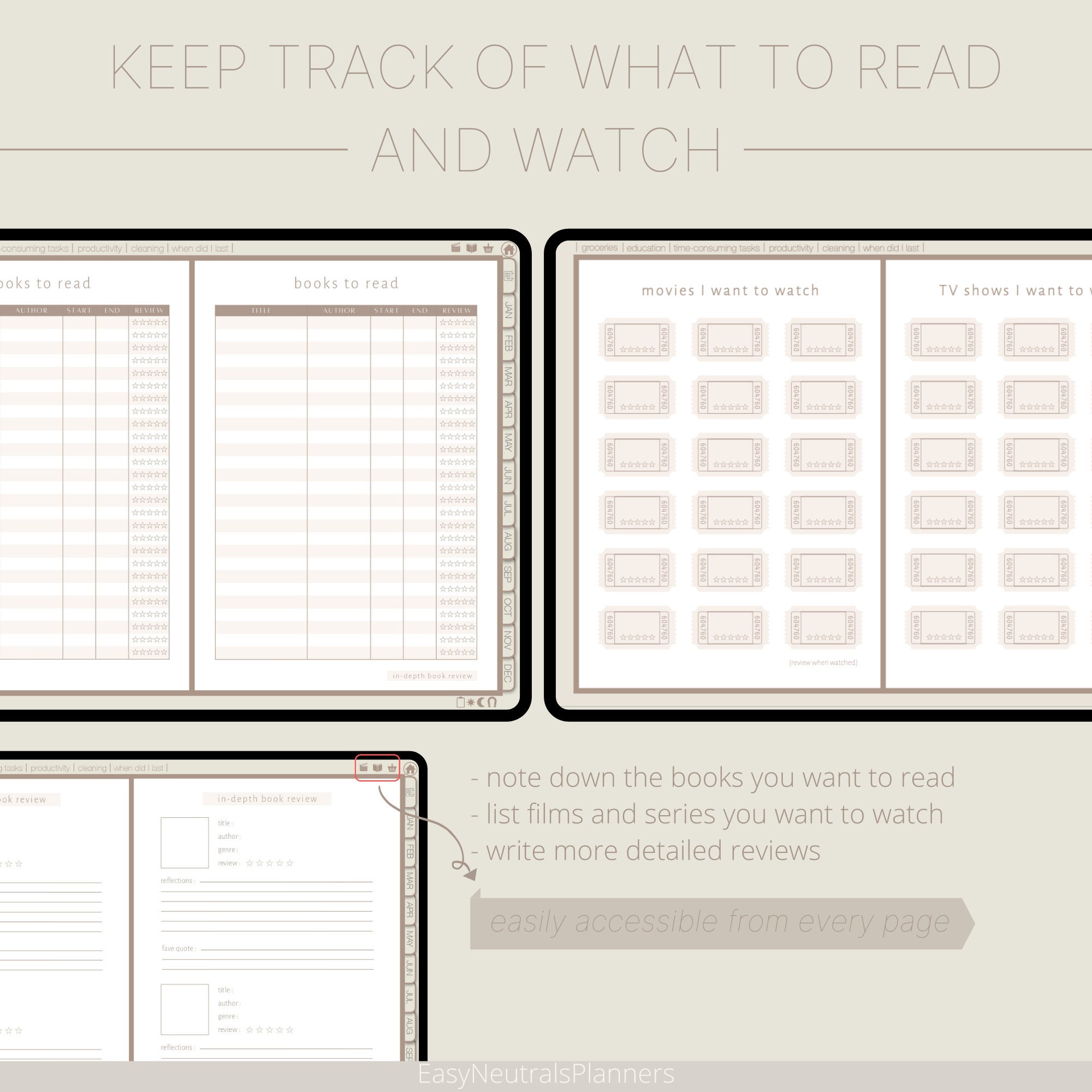 Ultimate UNDATED Any Year Digital Planner Monthly Weekly - Etsy
