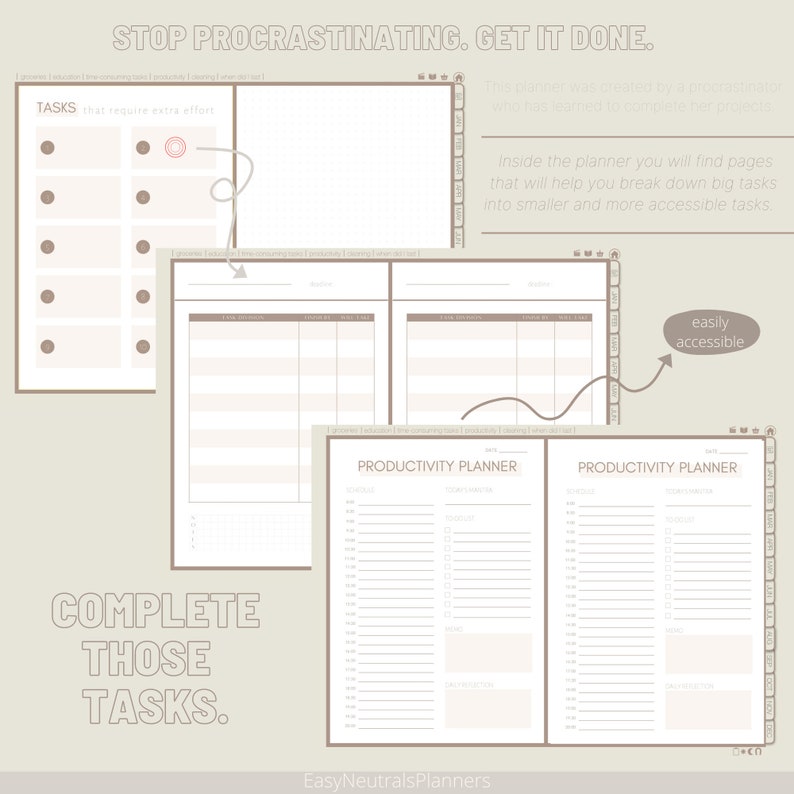 Ultimate UNDATED Any Year Digital Planner Monthly Weekly - Etsy