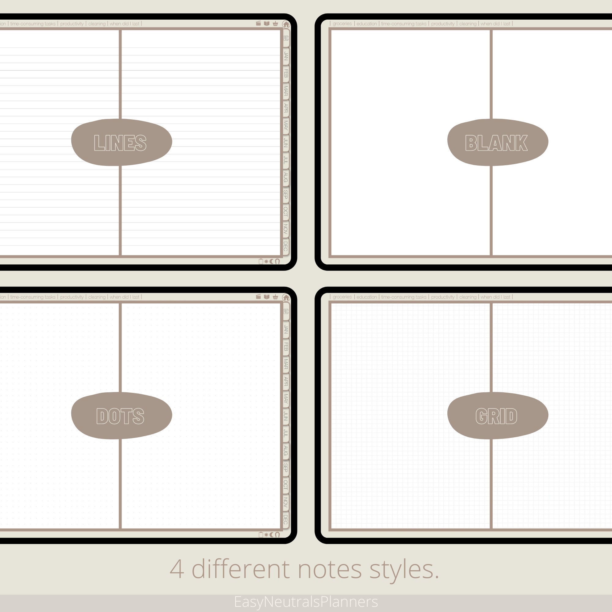 Ultimate UNDATED Any Year Digital Planner Monthly Weekly - Etsy