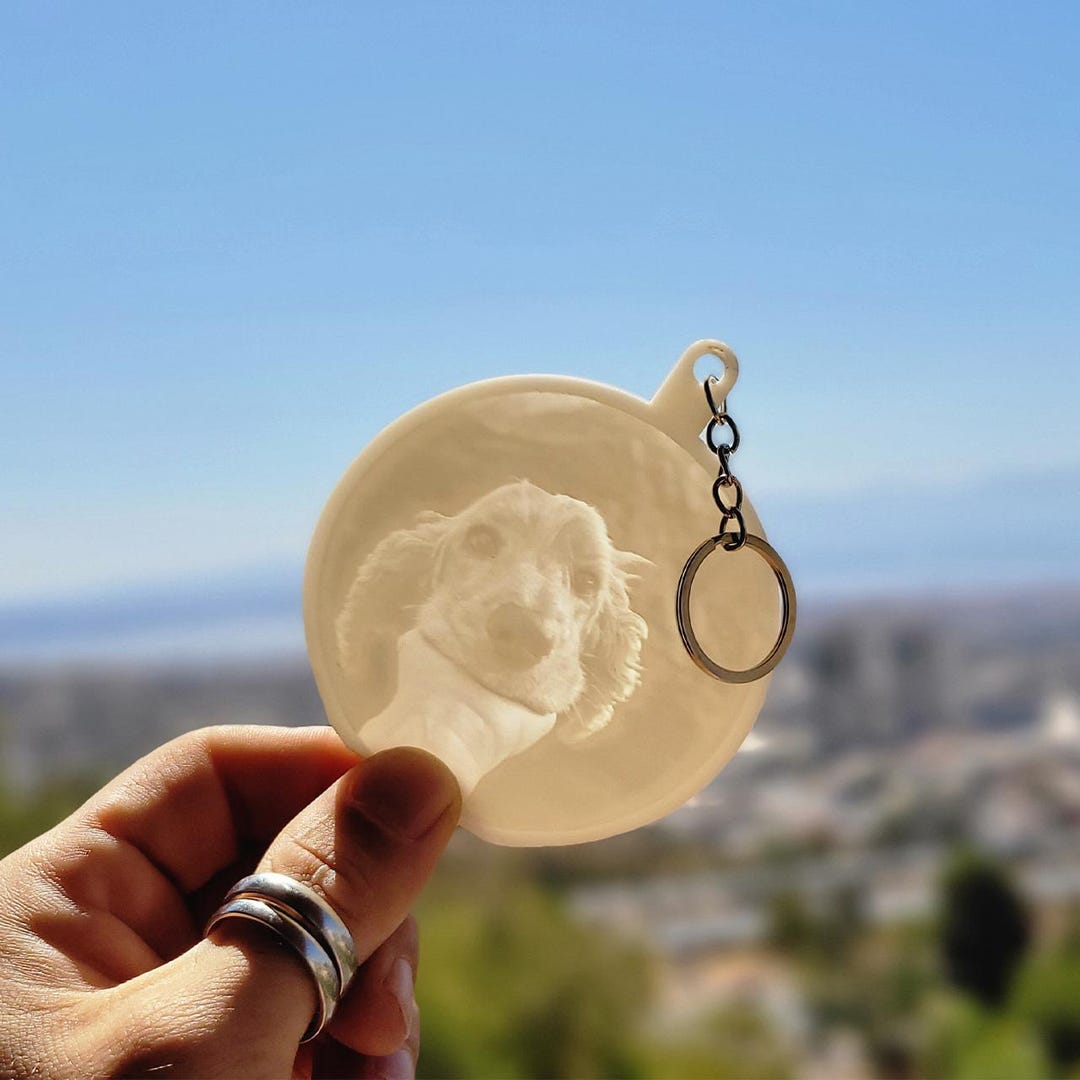 Personalized Gift | Custom Photo Lithophane Keychain | 3D Printed ...