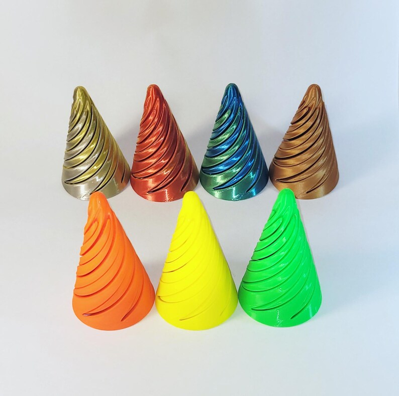 Spiral Cone Fidget Toy 3D Printed Impossible Cone, Stress Relief Toy ...