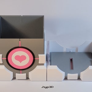 Portal Cube Piggy Bank Coin Bank 3D Printed Companion Cube and Storage ...