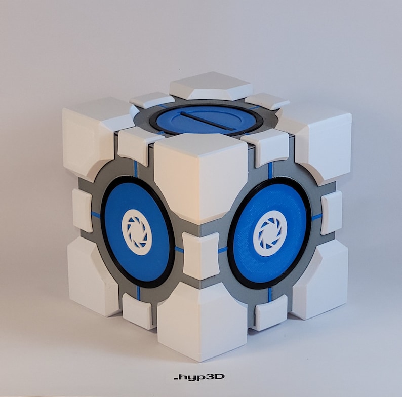 Portal Cube Piggy Bank Coin Bank 3D Printed Companion Cube and Storage ...