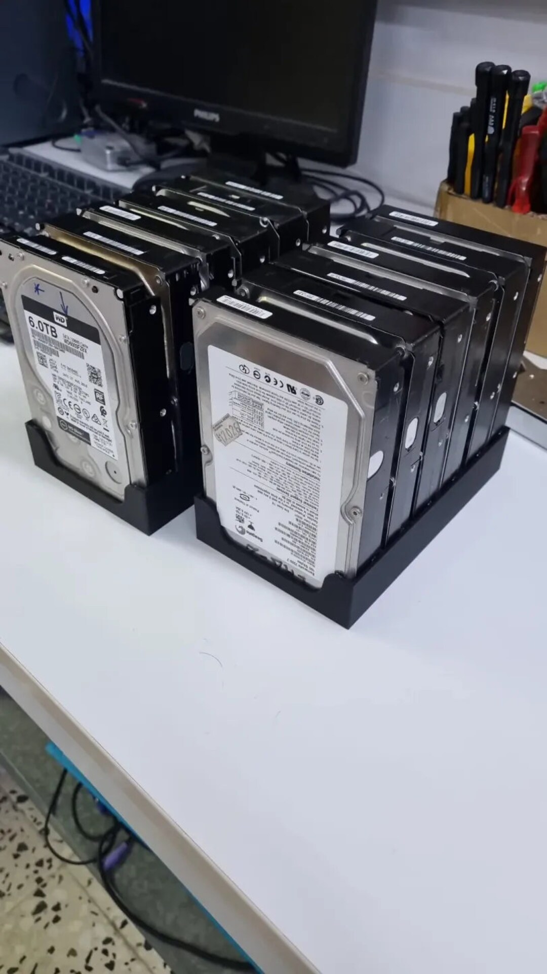 HDD Rack Hard Disk Holder Disk Drive Organizer 3D Printed - Etsy