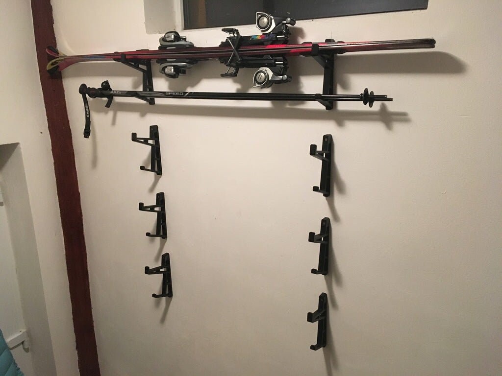 Wall Mount Set for Skis and Poles 3D Printed - Etsy