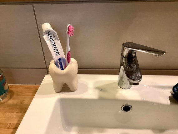 3D Printed Toothbrush and Toothpaste Holder - Etsy