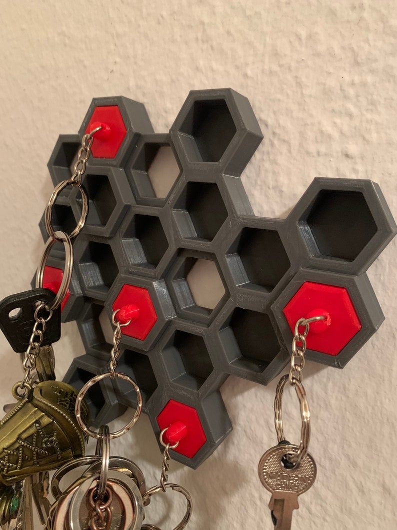 3D Printed Hexagon Key Holder Key Organizer | Etsy
