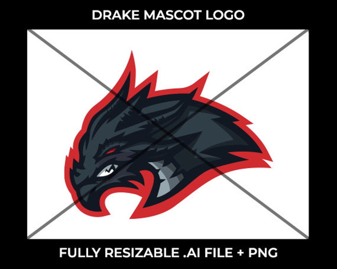Drake Mascot Logo Gaming / Esport / Personal - Etsy