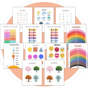 Colorful Rainbow Classroom Poster Bundle Set of 10! Elementary ...
