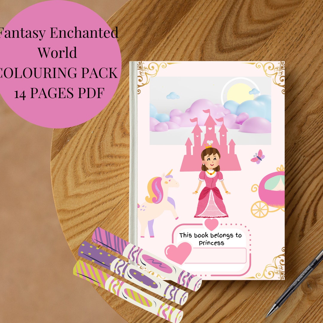Summer Activity Kids Girls Colouring Sheets Pack Printable Unicorns ...