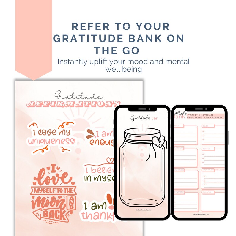 Gratitude Journal Printable Pack - 11 Pages of Daily, Weekly, & Monthly ...