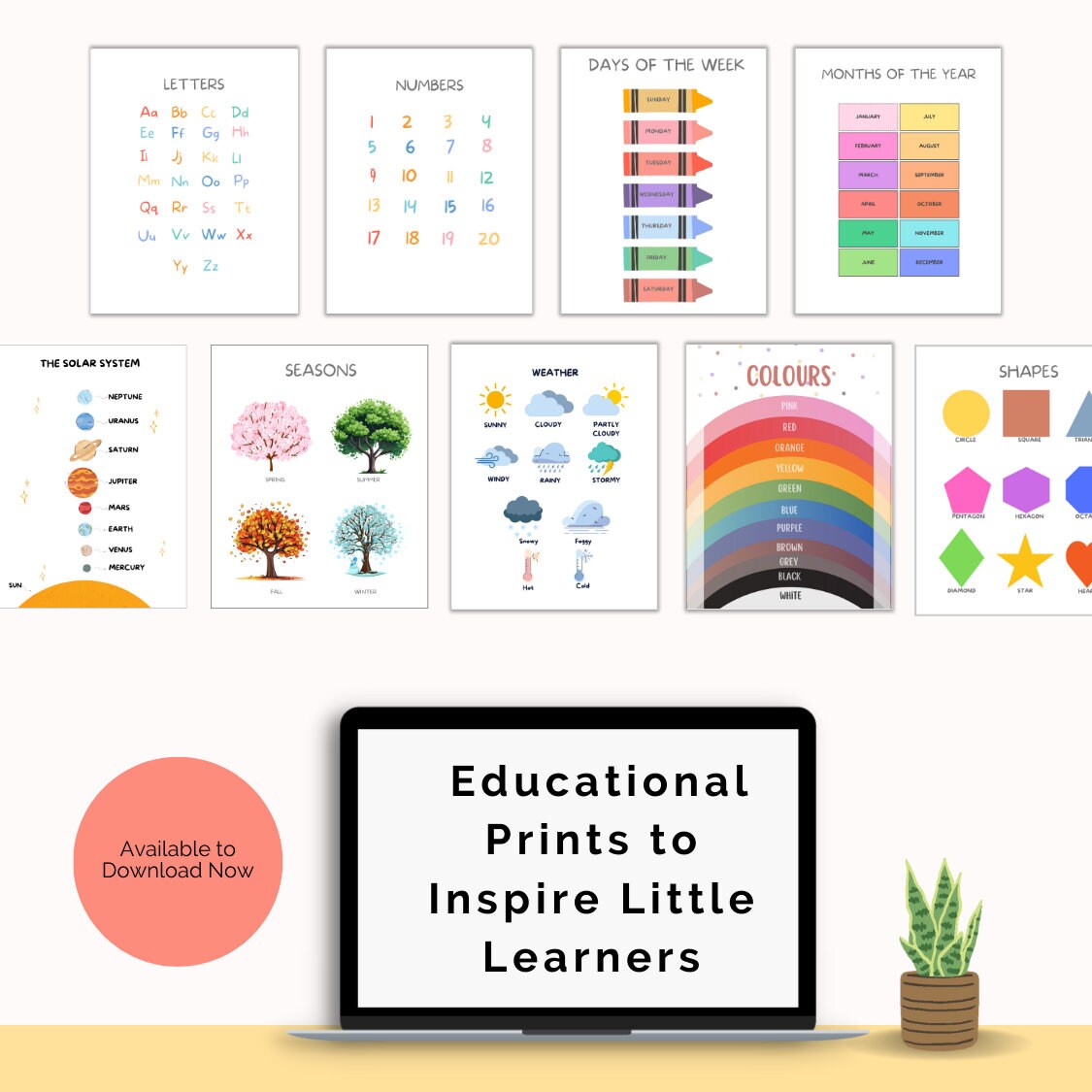 Colorful Rainbow Classroom Poster Bundle Set of 10! Elementary ...